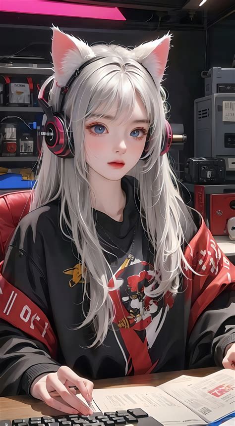 电竞少女 动漫手机静态壁纸 动漫手机壁纸下载 元气壁纸