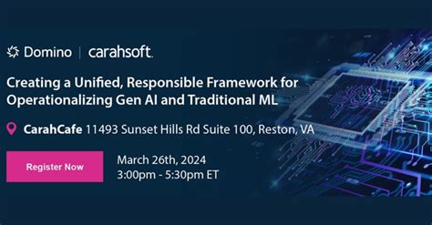 Domino Data Lab On Linkedin Join Domino Data Lab And Carahsoft For An Ai Information Session