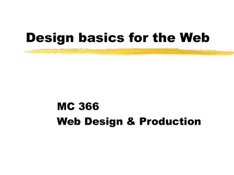 design basics for the web
