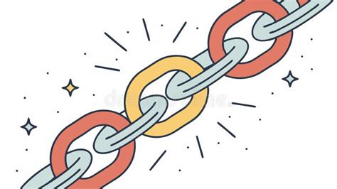 Interlocking Chain Links Illustration Strength Connection Teamwork Vector Design Generative Ai