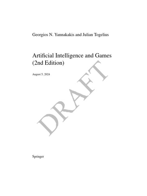 Artificial Intelligence And Games Pdf Artificial Intelligence Intelligence Ai And Semantics