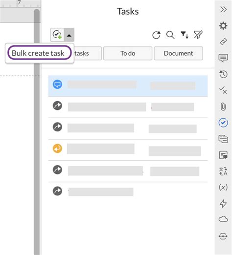 create a task in bulk support center