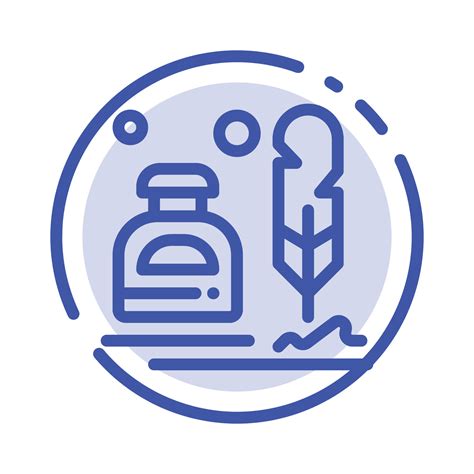 Ink Erite Fur Letter Office Blue Dotted Line Line Icon 18001745 Vector Art At Vecteezy
