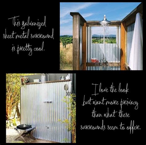 Galvanized Metal Outdoor Shower Enclosure