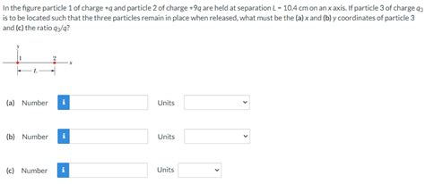 Solved In The Figure Particle Of Charge Q And Particle Chegg Com