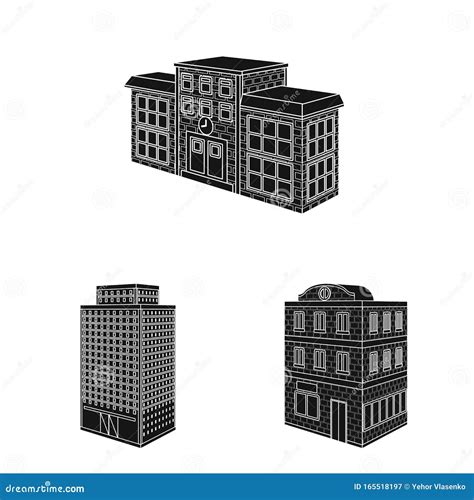 Vector Design Of Architecture And Estate Symbol Collection Of Architecture And Build Stock
