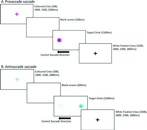 Schematic Diagram Of The Interleaved Prosaccade And Antisaccade Ocular
