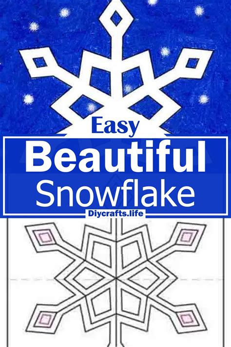 23 Easy Snowflake Drawings Step By Step Guide DIY Crafts