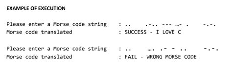 Whitespace C Program To Decode Morse Code To Text Using Spaces To