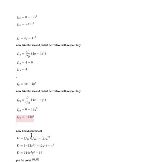 Solvedfind All The Local Maxima Local Minima And Saddle Points Of