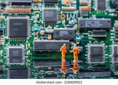 Image Electronic Circuit Using Miniature Doll Stock Photo Shutterstock