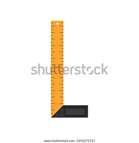 Angular Ruler Woodwork Vector Illustration Cartoon Stock Vector Royalty Free 2256272311