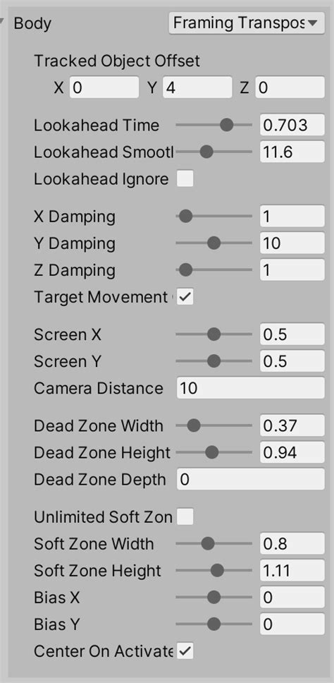 cinemachine camera follow goes off target when player falling unity engine unity discussions