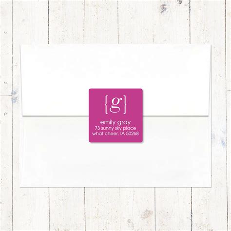 Personalized Return Address LABEL Your Name Your Initial Etsy
