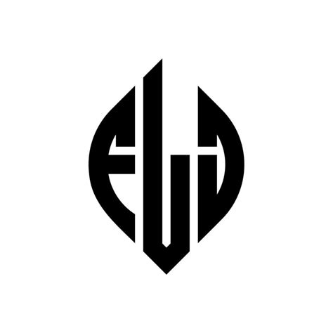 Diseño De Logotipo De Letra De Círculo Flj Con Forma De Círculo Y Elipse Flj Letras Elipses Con