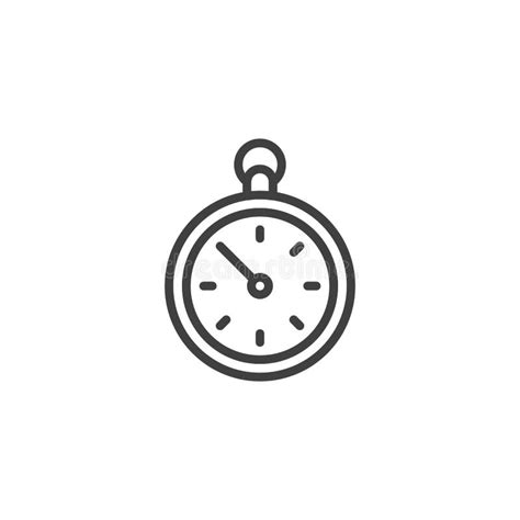 Stopwatch Line Icon Stock Vector Illustration Of Icon 261020666