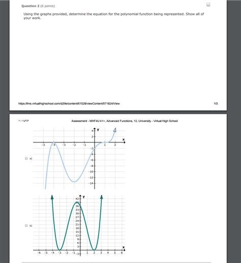 Solved Question 2 6 Points Using The Graphs Provided