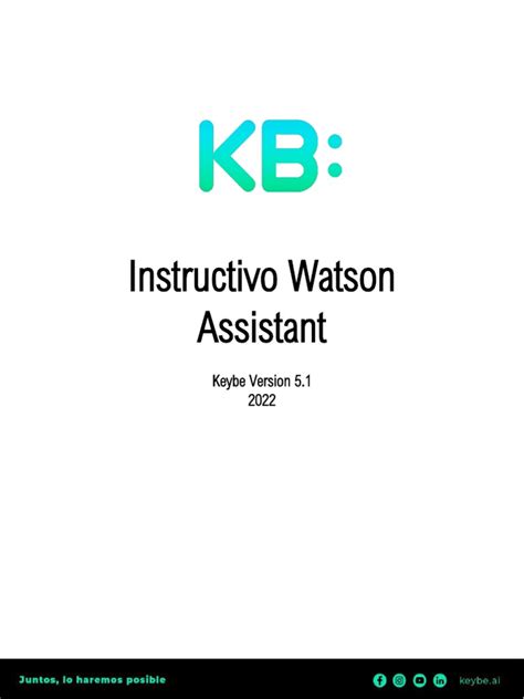 Instructivo Watson Assistant Pdf Robot Robótica