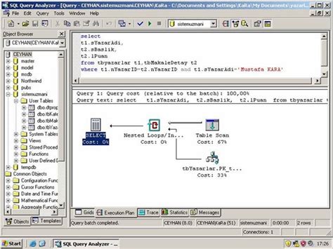 Sql Server Query Analyzer Mustafa Kara