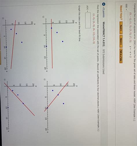 solved compute the sum of squares error sse by hand for