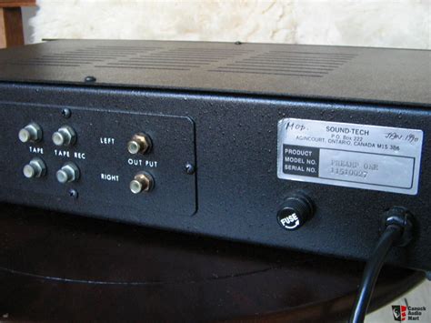 Sold SoundTech Preamp One Tube Preamp With Phono Made In Canada Photo Canuck