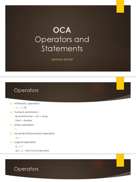 Oca Operators And Statements Pdf Control Flow C Programming Language
