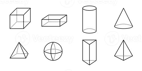 Math Geometric 3d Shapes Icon 20389253 Png
