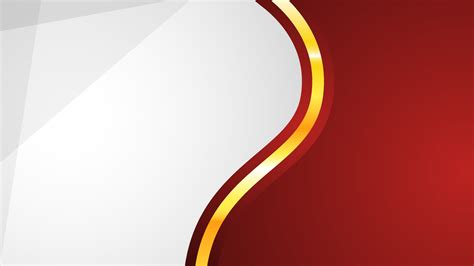 Abstract White Geometric Background With Red And Golden Wave Elements Template Design 12827644