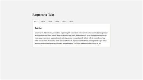 Responsive Tabs