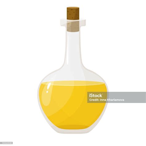 흰색에 고립 된 유리 병에 드딜 플랫 스타일로 벡터 그림 버진 유기농 건강 오일 제품 씨 오일 만화에 대한 스톡 벡터 아트 및 기타 이미지 Istock