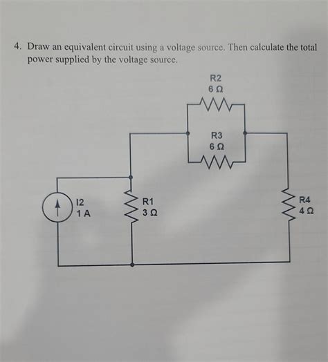 solved draw an equivalent circuit using a voltage source