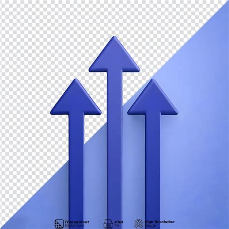 Premium Psd Three Up Directional Arrows Icon Symbol 3d Isolated On
