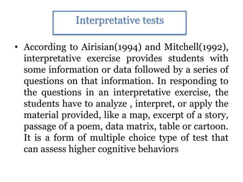 Test Item Formats Definition Types Pros And Cons Pptx