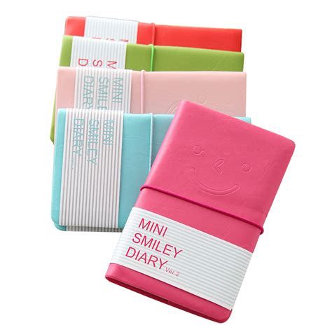 Sunggoko Tiny Notebook Small Journal Cover Leather With Office Diary Fashionable Notebook Faux