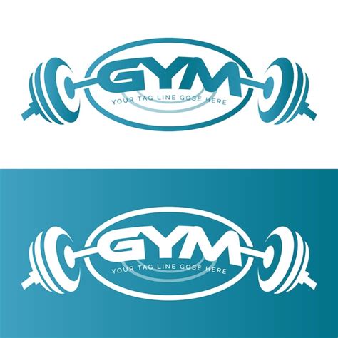 Дизайн логотипа тренажерного зала для брендинга вашего бизнеса или тренажерного зала Премиум