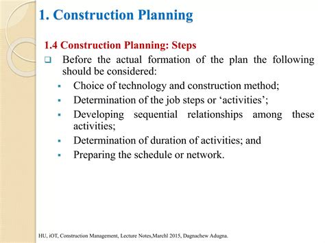 Chapter 3 Construction Planning And Scheduling Lect 3ppt Civil