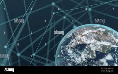 An Artistic Depiction Of Earth Surrounded By A Network Highlighting The Interconnectedness Of