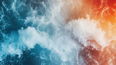 Abstract Ocean Water Texture With Blue Red And Orange Gradient Stock Illustration Illustration
