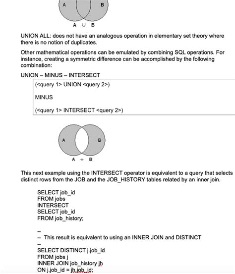 Solved In This Lab We Are Exploring Set Operators In Sql