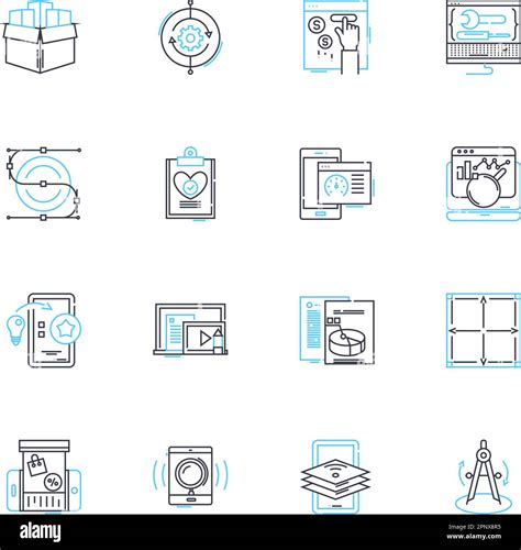 Public Relations Firm Linear Icons Set Communication Reputation