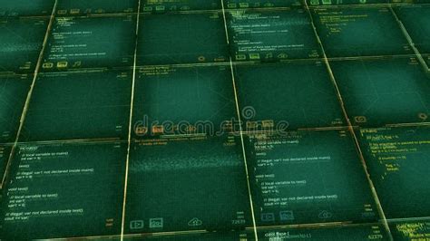 Abstract Futuristic Background With A Complex Hacking Computer Code