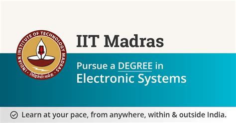 Iit Madras Degree In Electronic Systems