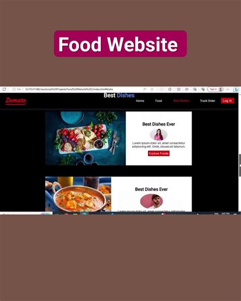 Food Restaurant Website Using Html Css Javascript Shorts Youtube