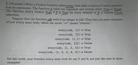 Solved 1 10 Points Write A Python Function Called Every
