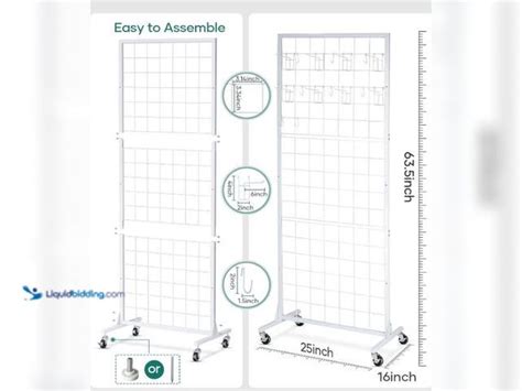 Liquidbidding Lot 49 5426147 Gridwall Panel Display Stand Rack Heavy Duty Movable Wire