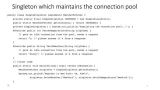 The Singleton Pattern In Java PPT
