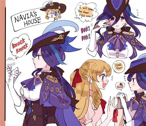 Clorinde Visiting Navia And Wriothesley Genshin Impact HoYoLAB