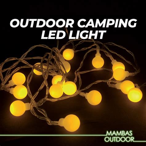 Outdoor Camping LED Light USB Warm Flash String Fairy Lampu Kelip Gantung Tent Khemah