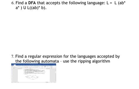 Solved 6 Find A DFA That Accepts The Following Language Chegg Com