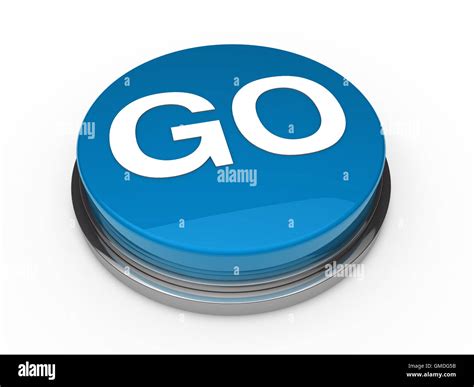 D Button Go Blue Stock Photo Alamy